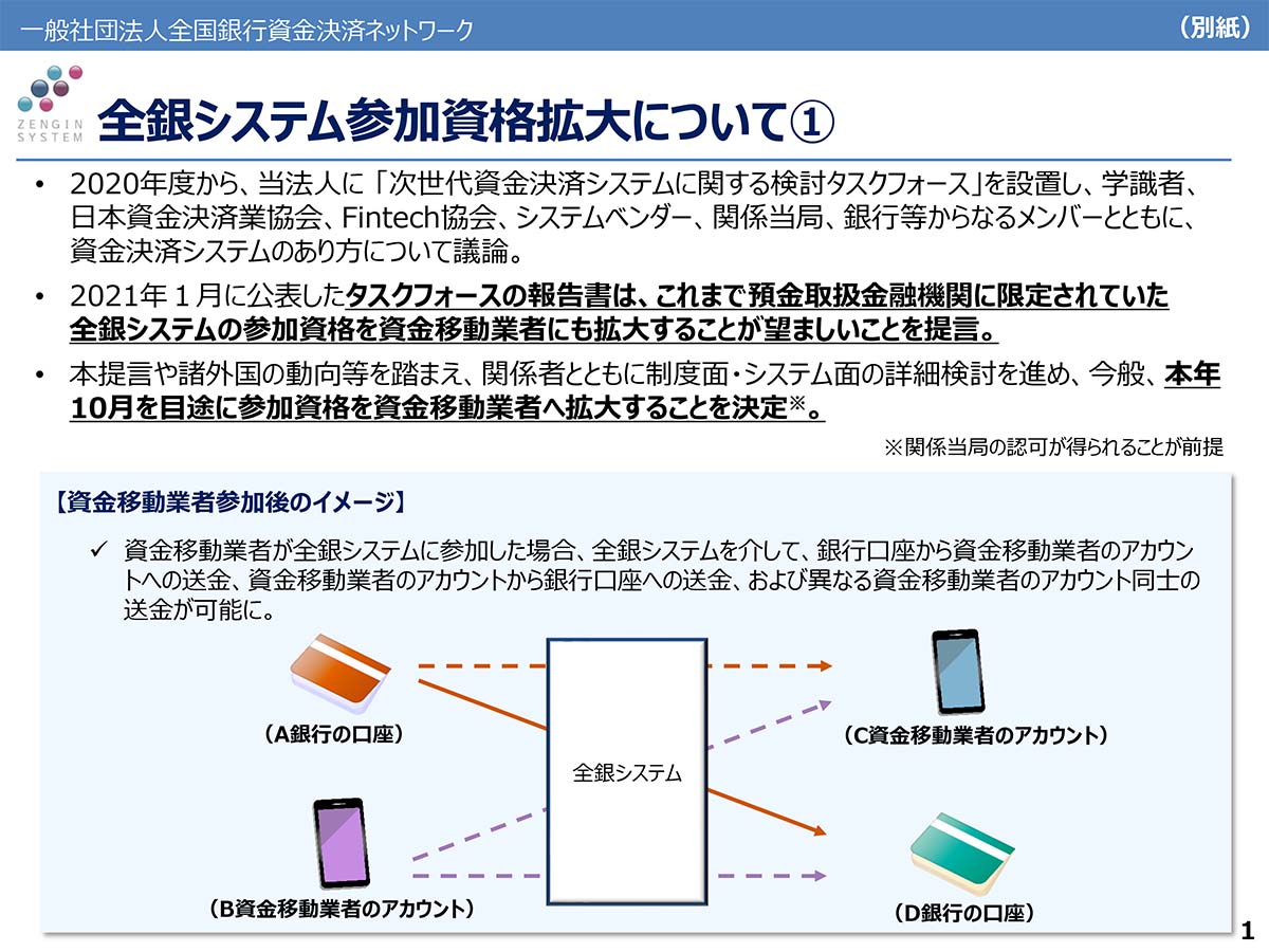 全銀システム、資金移動業者に開放 - Impress Watch