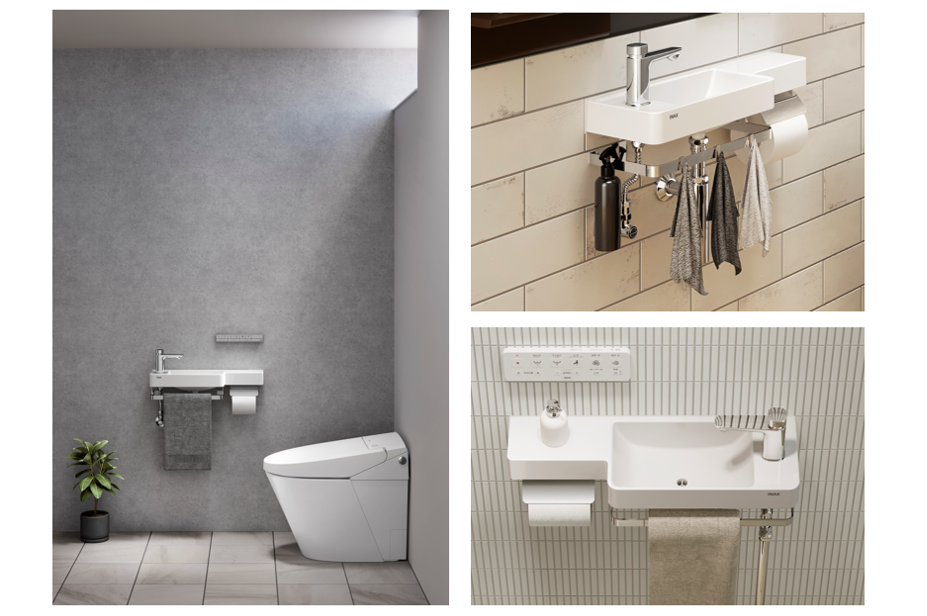 LIXIL、1台5役でトイレの壁をすっきりできる「オールインワン手洗」 - Impress Watch