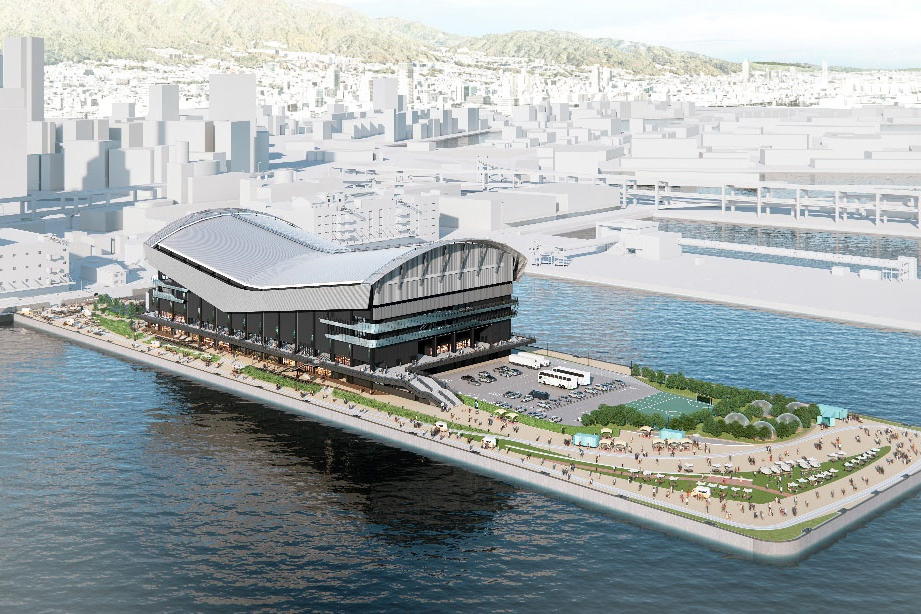 「神⼾アリーナ」着工 海に囲まれた水辺のアリーナ - Impress Watch
