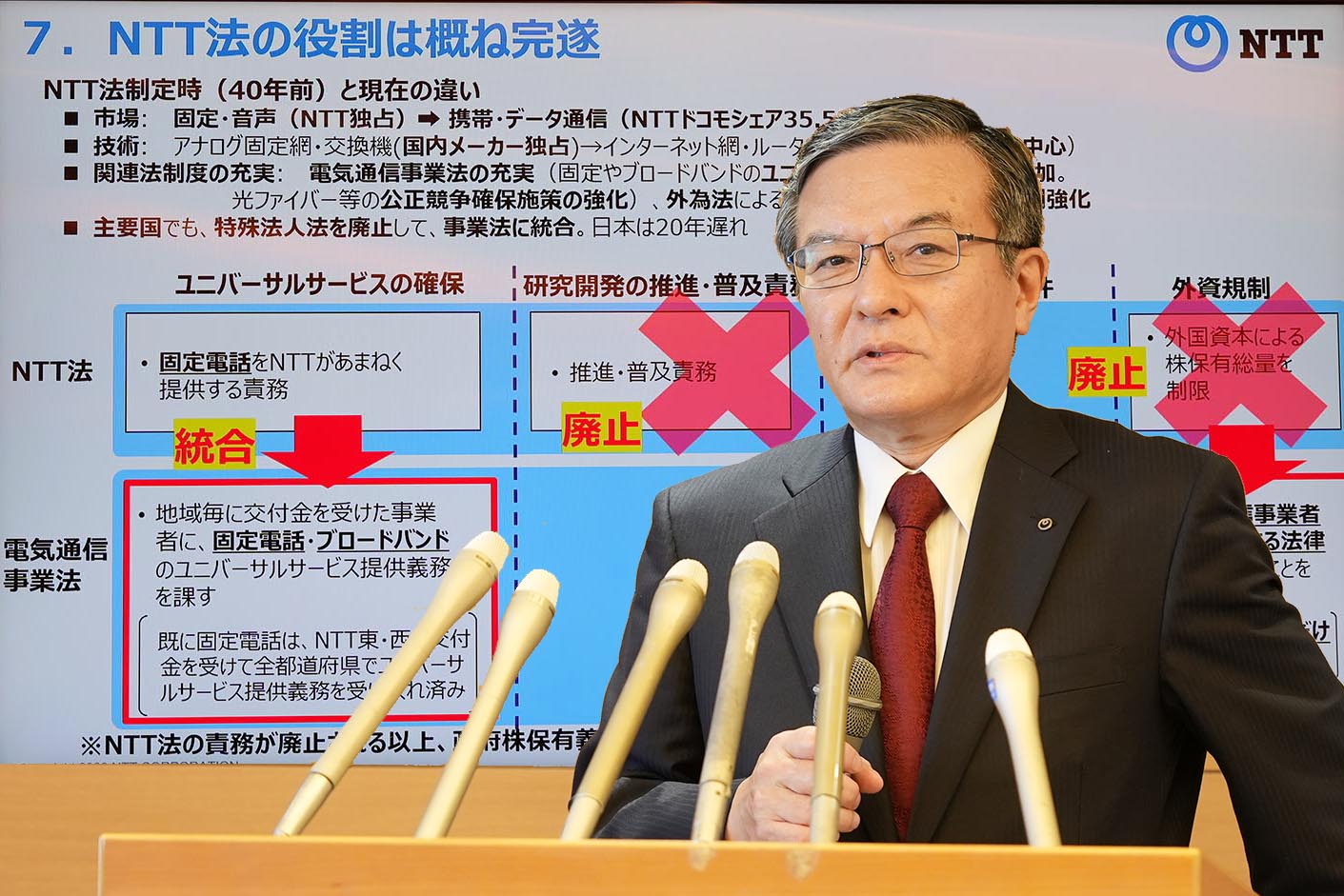 [B! NTT] 「NTT法は結果として廃止へ」 NTT島田社長が見直し方針を説明