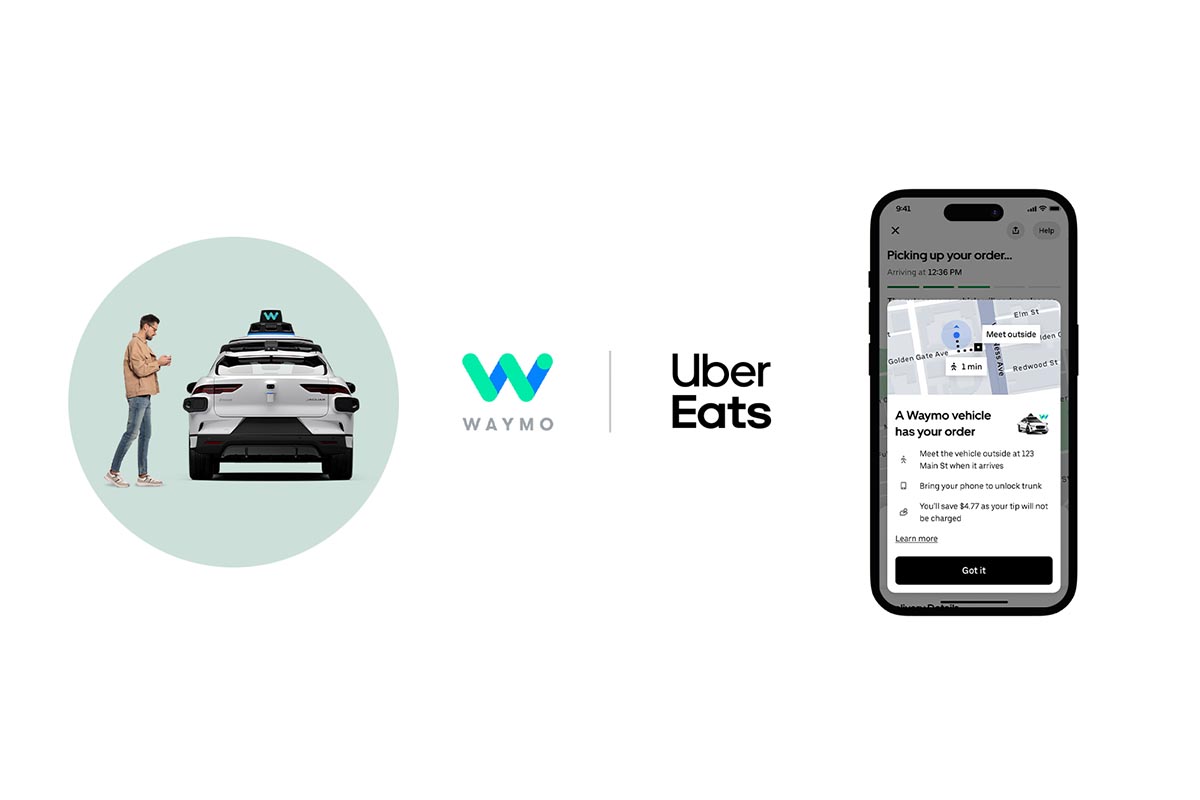 Waymoの自動運転車がUber Eats配達 米国アリゾナ州 - Impress Watch