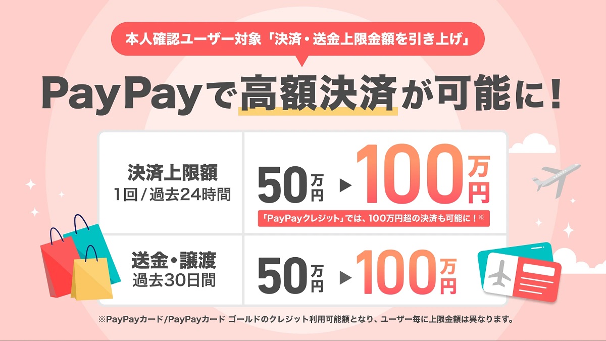 PayPay、1回の決済上限額を100万円に引き上げ - Impress Watch