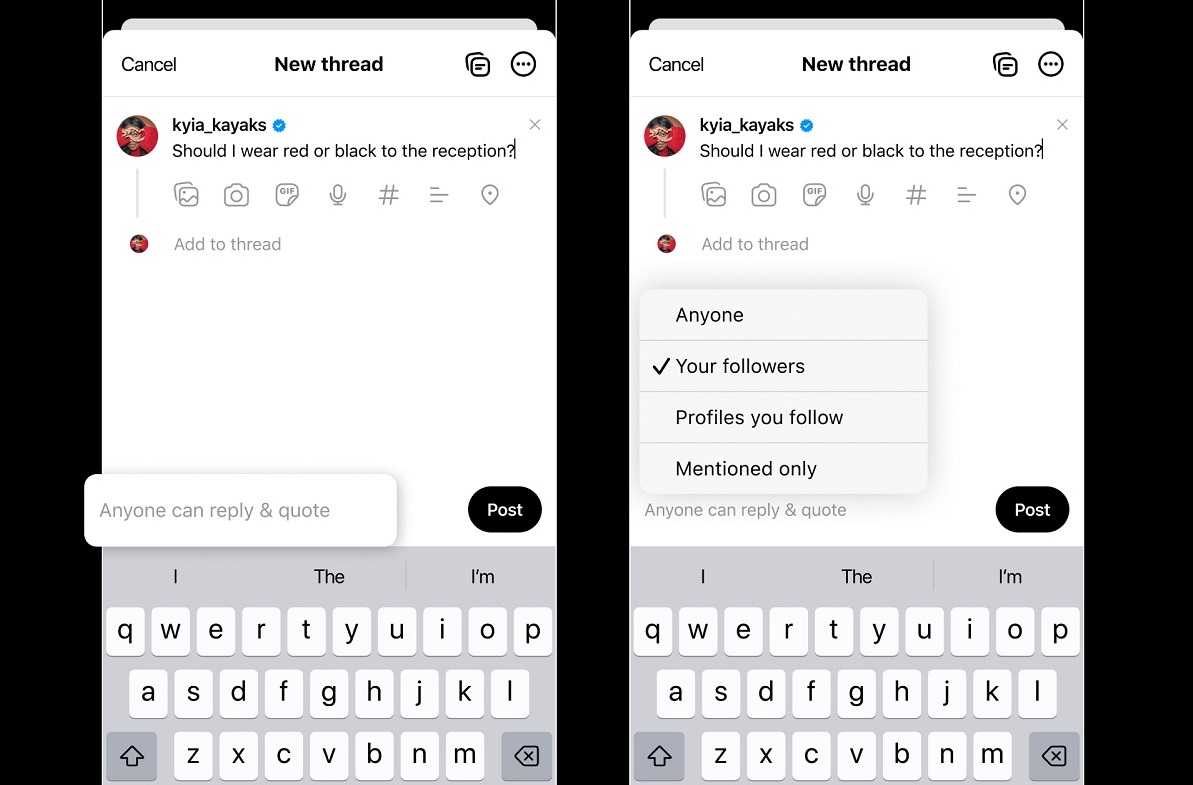 Threads、返信や引用できるアカウントを「フォロワー」のみ設定可能に - Impress Watch